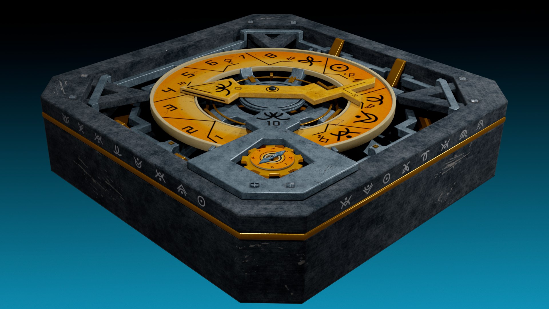 3D Fantasy sea compass model - TurboSquid 2141949