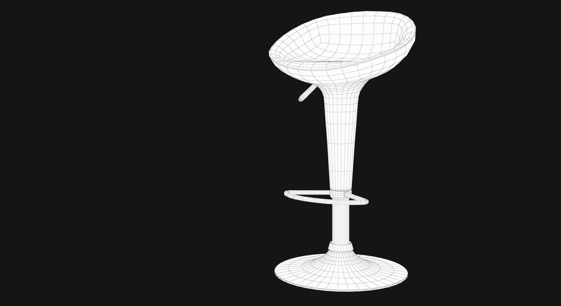 3D Model Bombo Style Bar Stool - TurboSquid 1310112