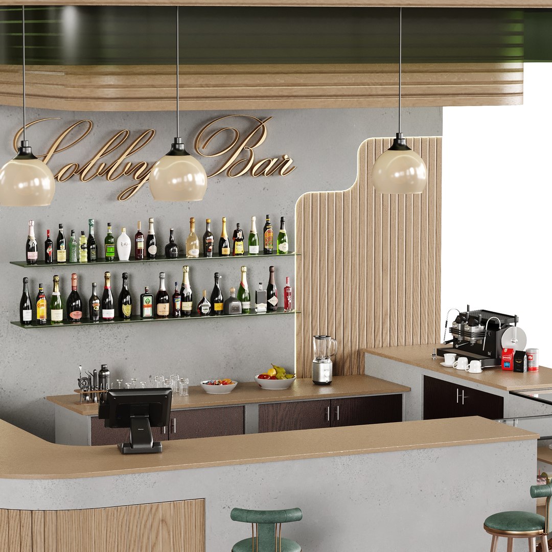 Bar 28 Lobby Bar 3D Model - TurboSquid 2290391
