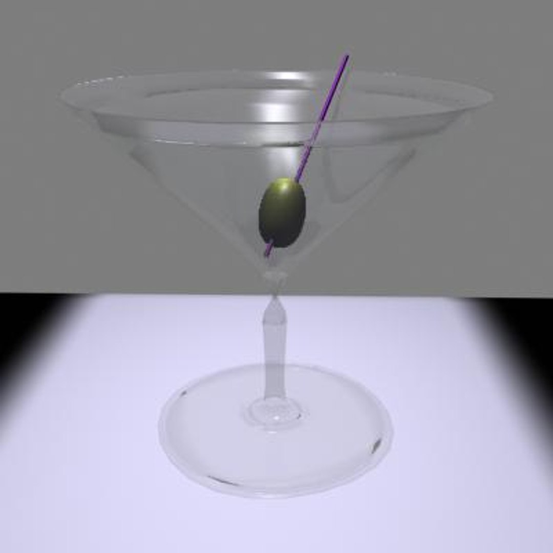 3d martini glass model