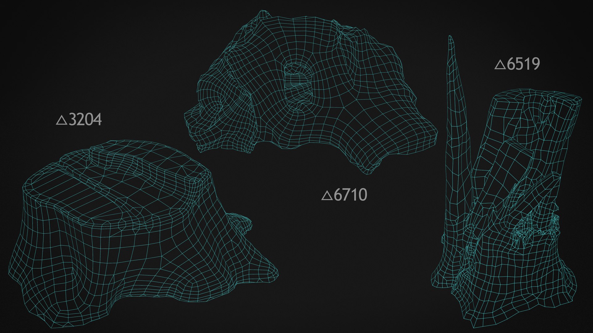Stumps Photogrammetry Low poly 3D model - TurboSquid 1867174