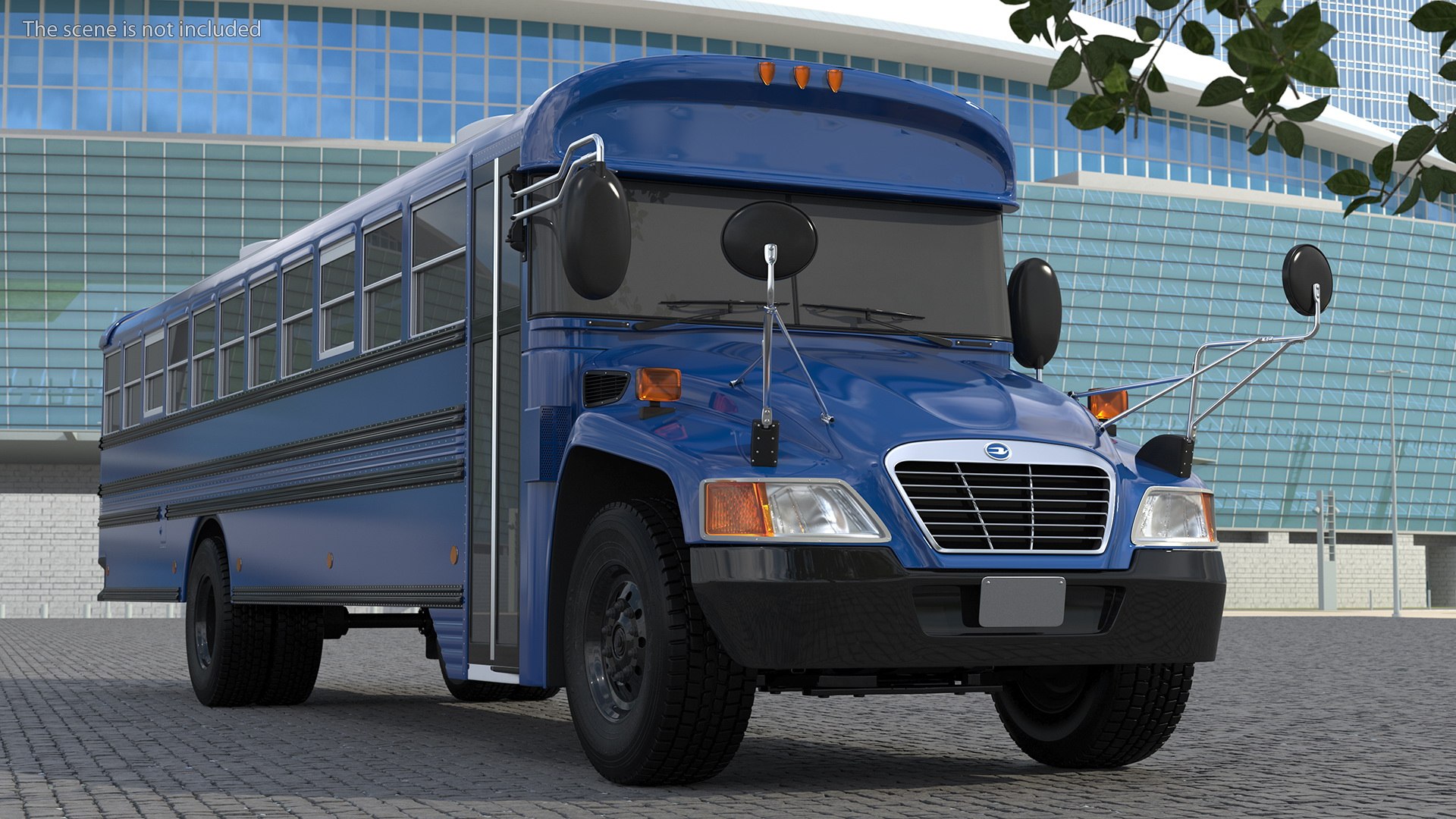 3D Blue Bird Commercial Bus Exterior Only - TurboSquid 1790679