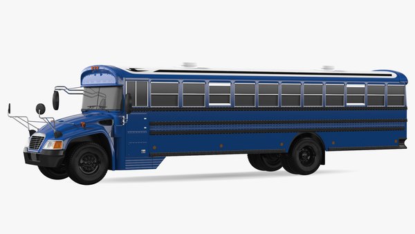 3D Blue Bird Commercial Bus Exterior Only - TurboSquid 1790679