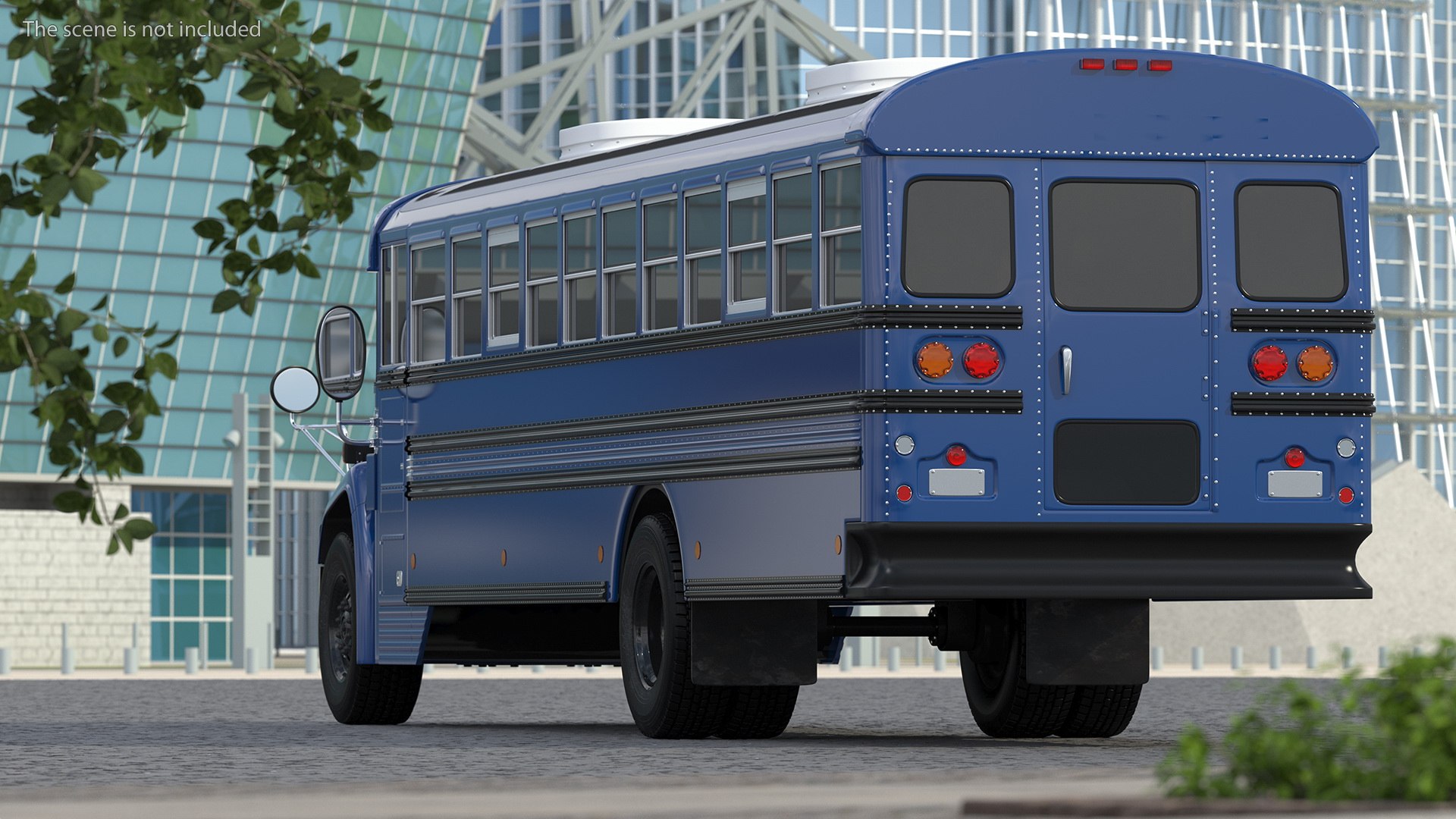 3D Blue Bird Commercial Bus Exterior Only - TurboSquid 1790679