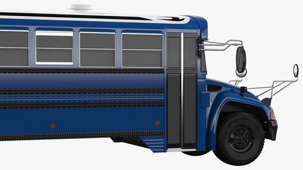 3D Blue Bird Commercial Bus Exterior Only - TurboSquid 1790679