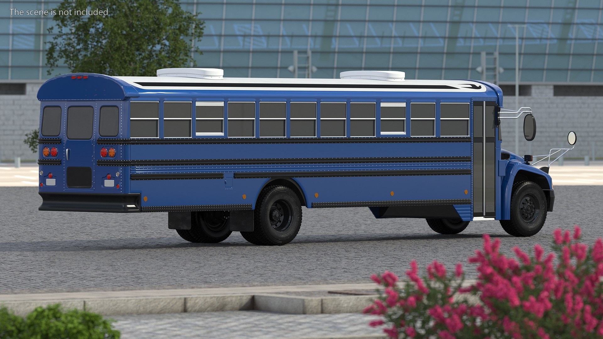 3D Blue Bird Commercial Bus Exterior Only - TurboSquid 1790679