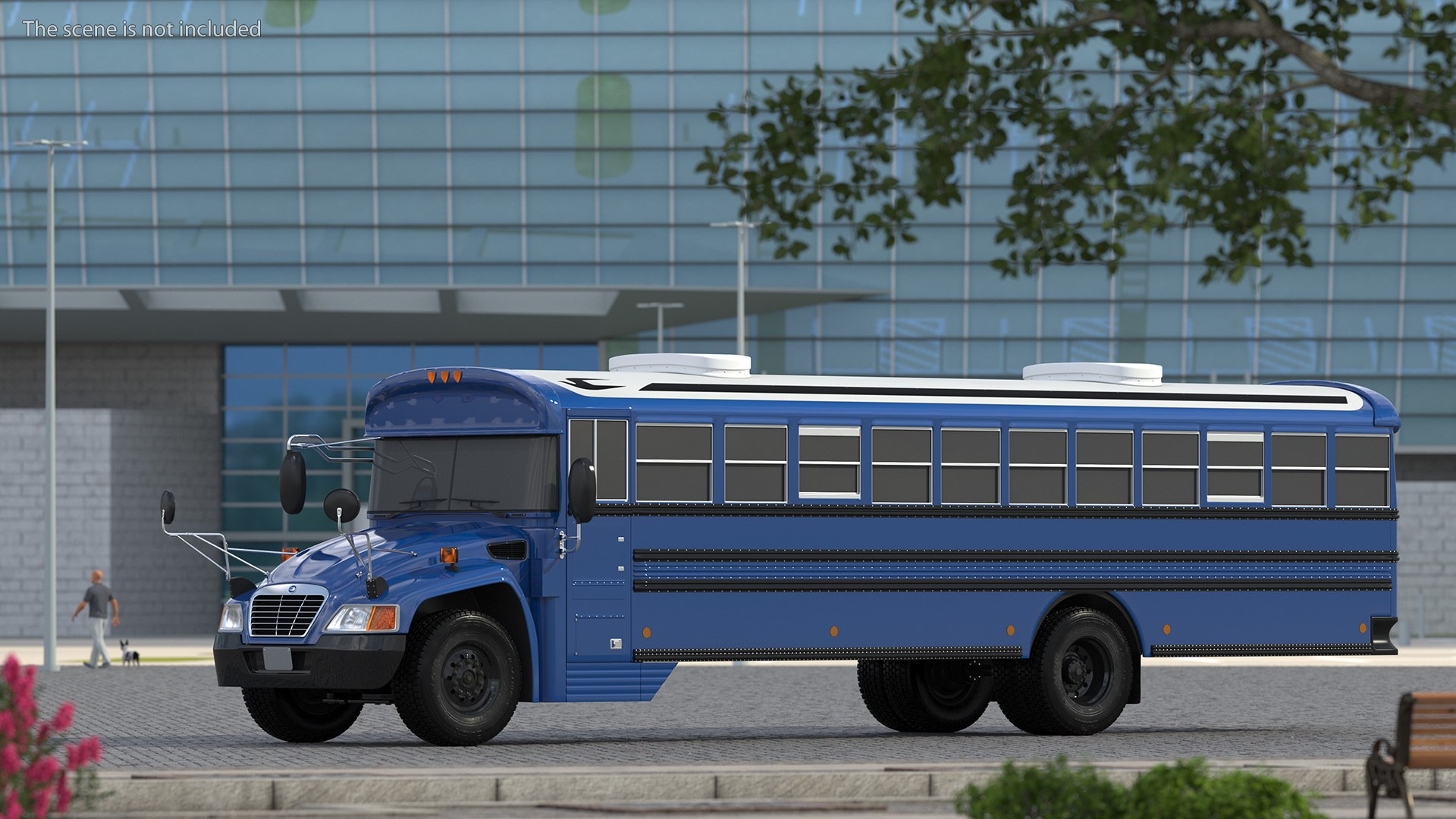 3D Blue Bird Commercial Bus Exterior Only - TurboSquid 1790679