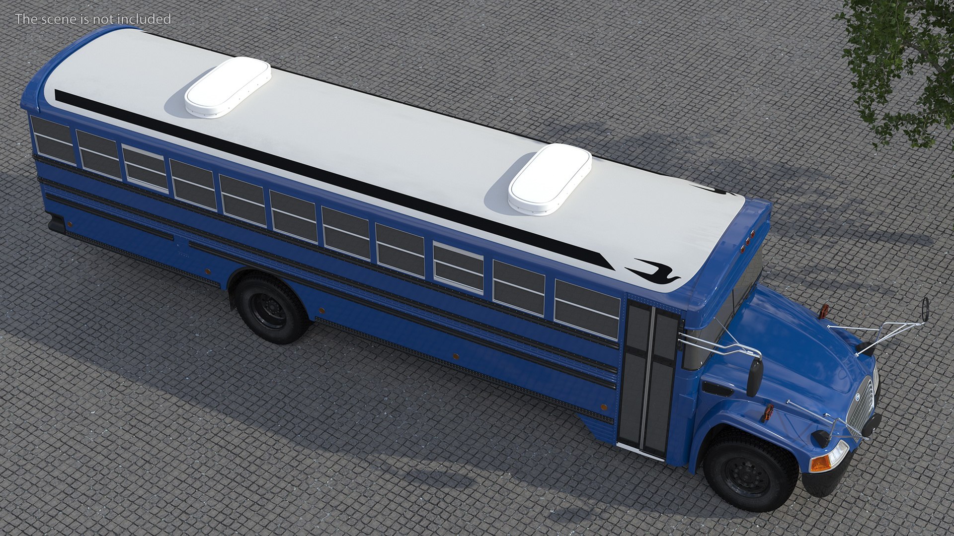 3D Blue Bird Commercial Bus Exterior Only - TurboSquid 1790679