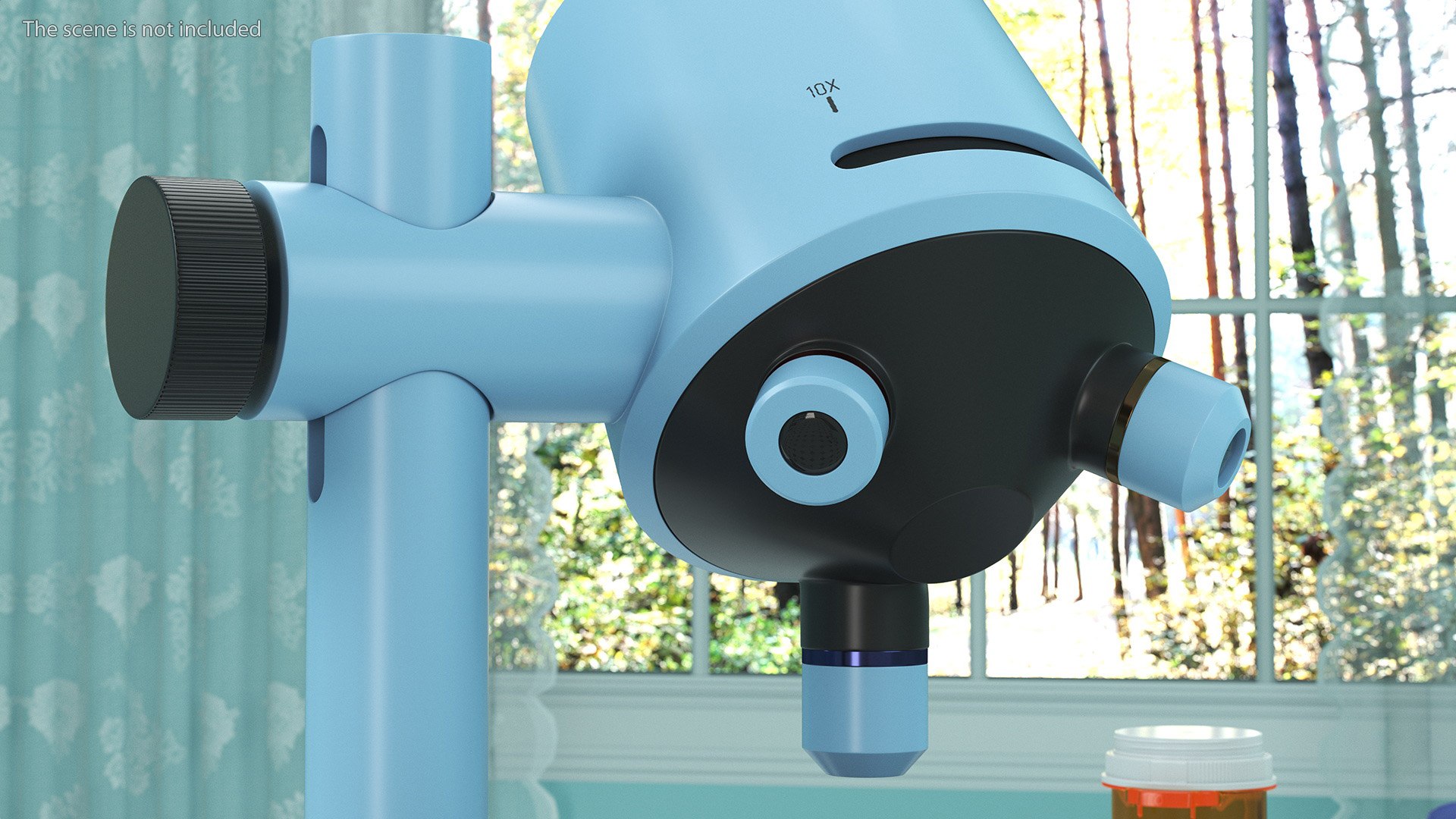 3D Model Stereoscopic Modern Microscope Blue - TurboSquid 2070424