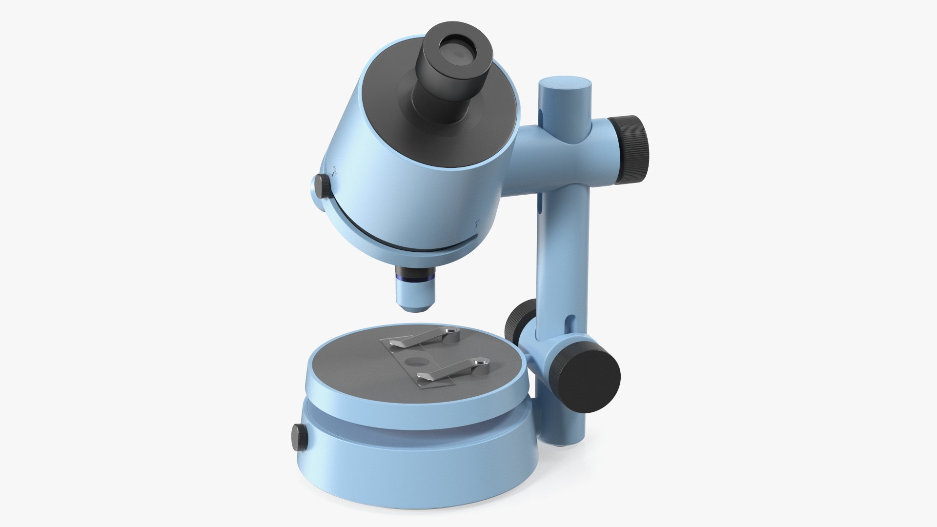 3D Model Stereoscopic Modern Microscope Blue - TurboSquid 2070424