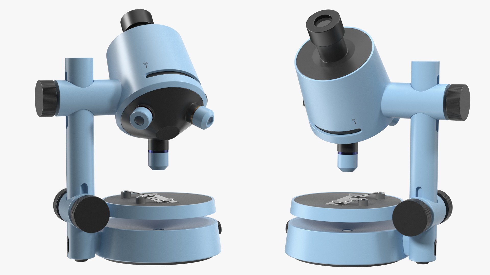 3D Model Stereoscopic Modern Microscope Blue - TurboSquid 2070424