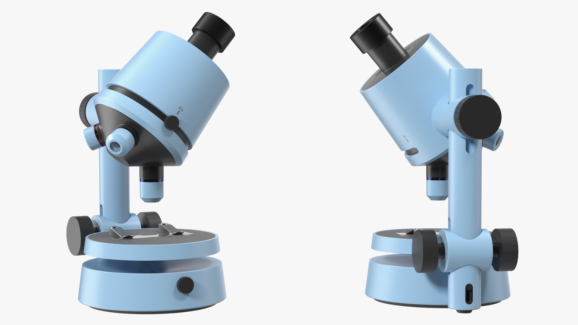 3D Model Stereoscopic Modern Microscope Blue - TurboSquid 2070424