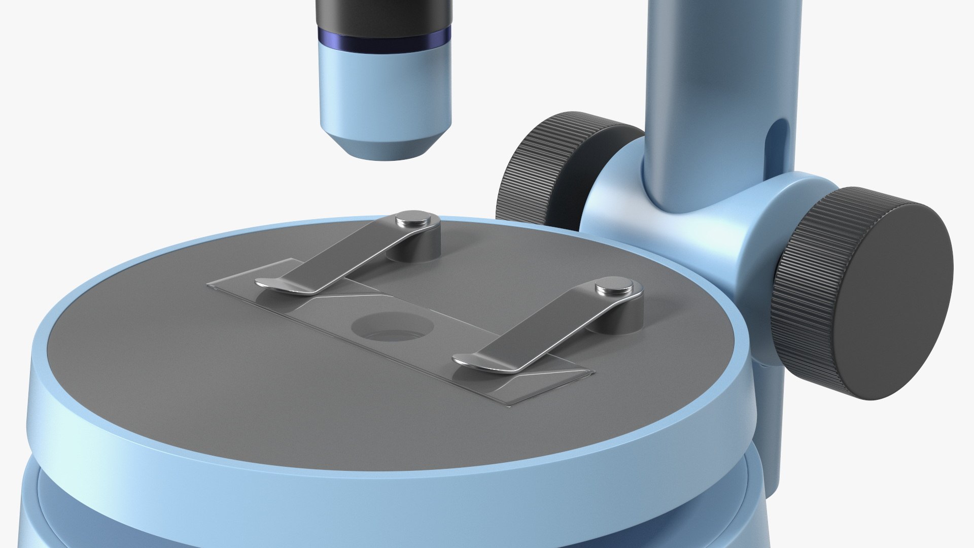 3D model Stereoscopic Modern Microscope Blue - TurboSquid 2070424