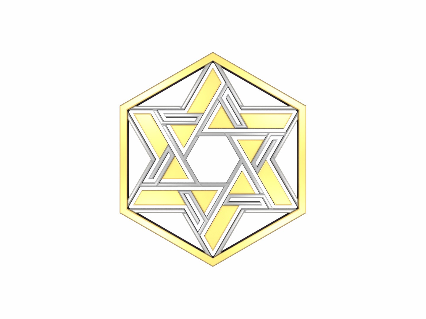 Star David Hexagon Model - TurboSquid 1430055