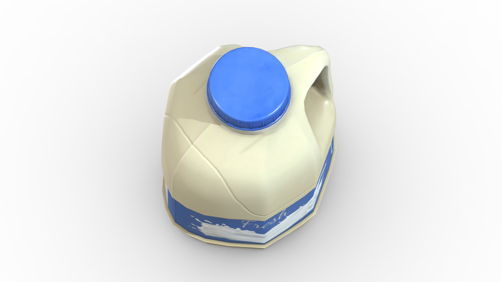 modelo 3d Botella de leche de supermercado 05 Low Poly PBR Realista ...