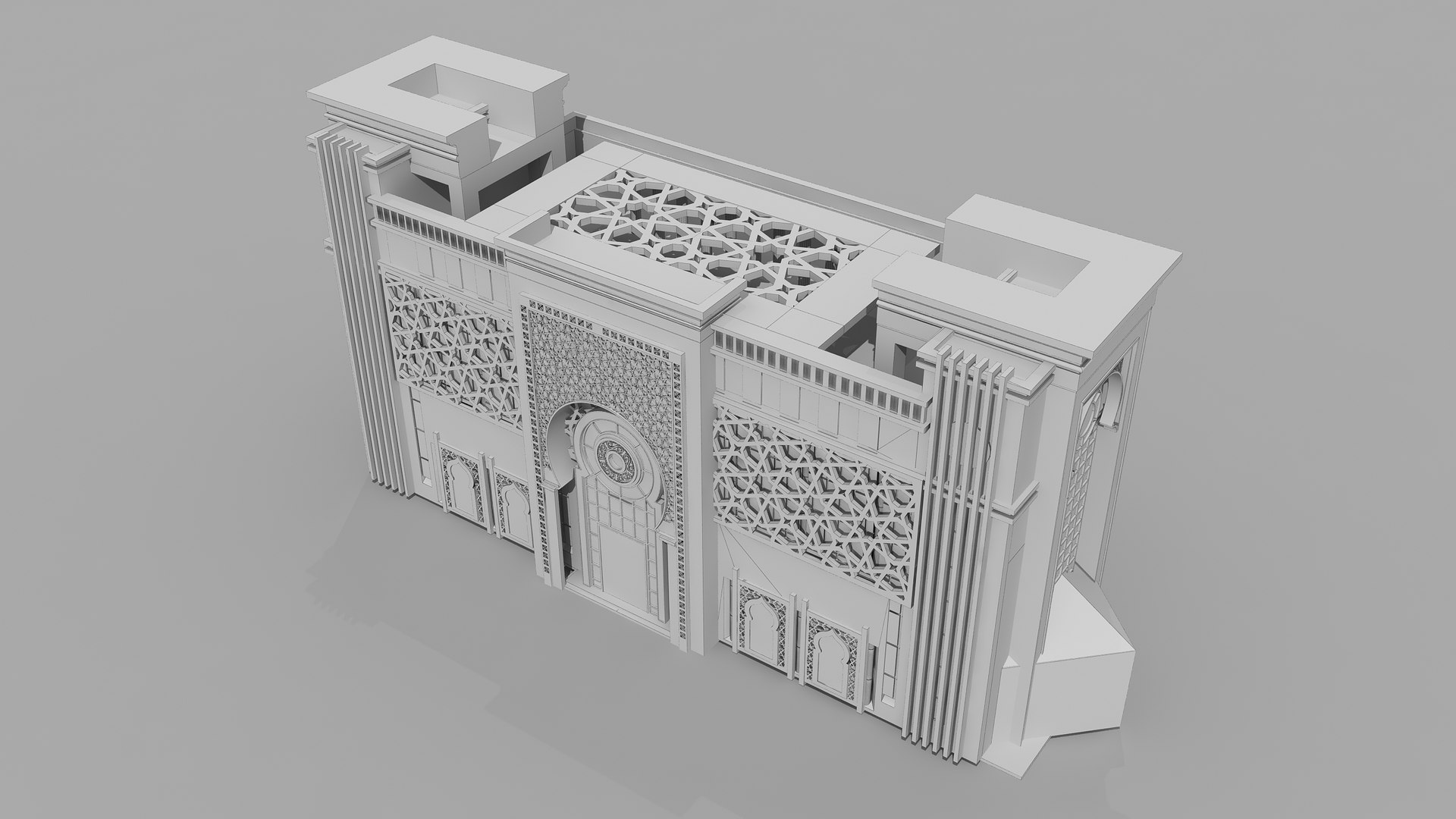 0167 - Islamic Facade Building 3D - TurboSquid 2240013