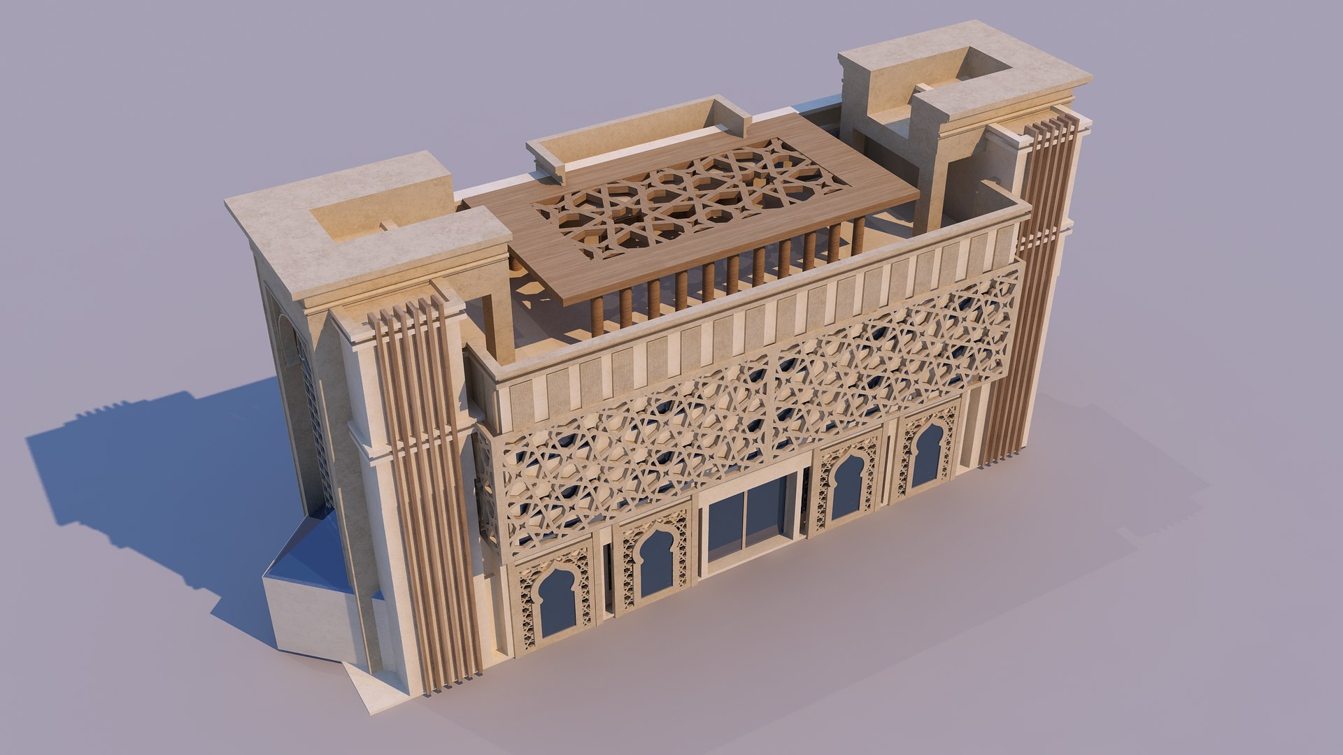 0167 - Islamic Facade Building 3D - TurboSquid 2240013