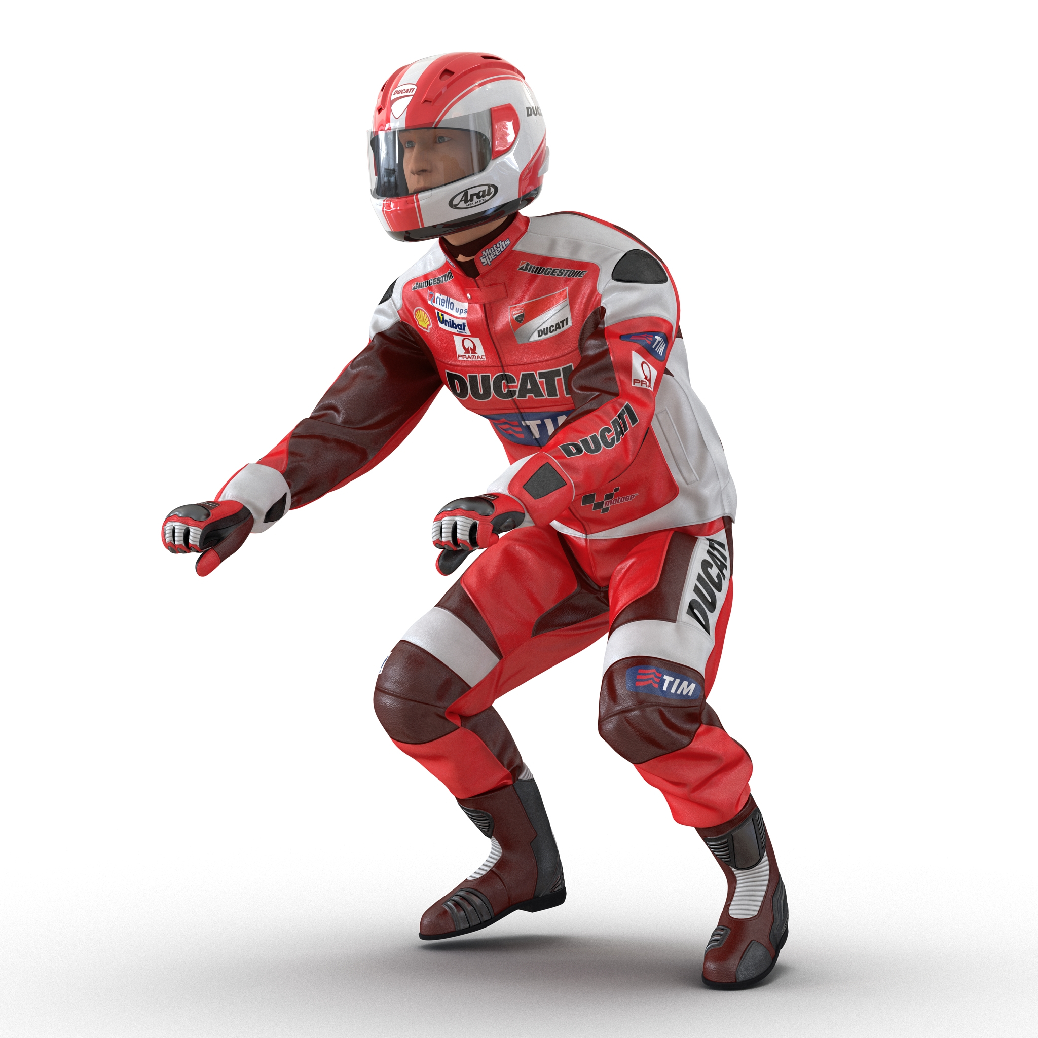 motorcycle rider 2 rigged 3d ma