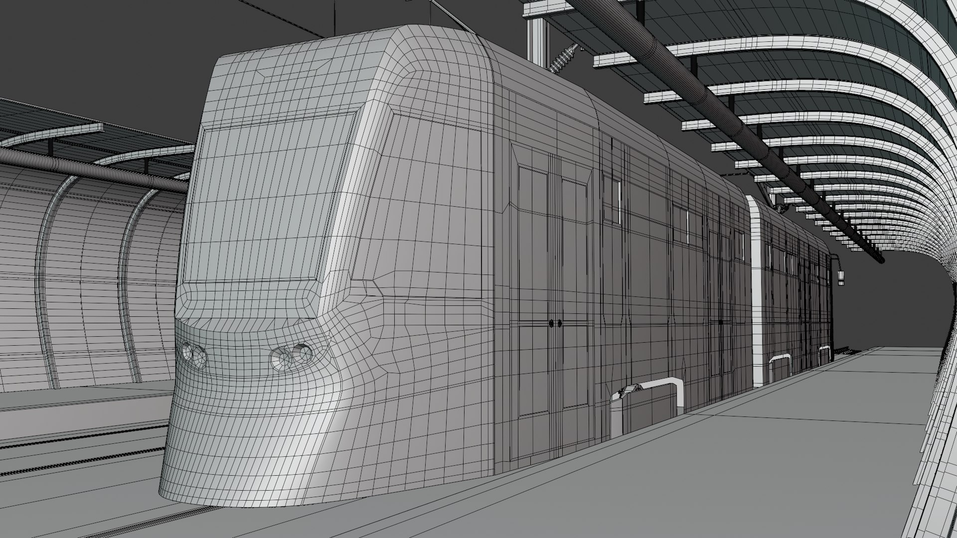 3D Stadler Tram Stop Model - TurboSquid 2143428