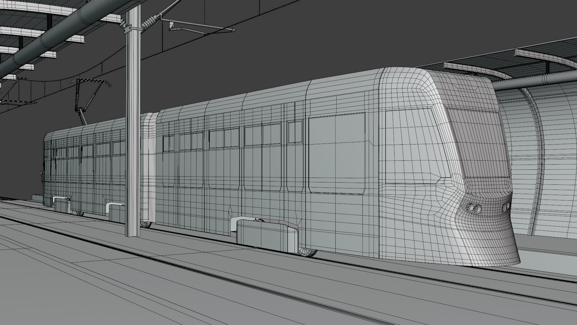 3D Stadler Tram Stop Model - TurboSquid 2143428
