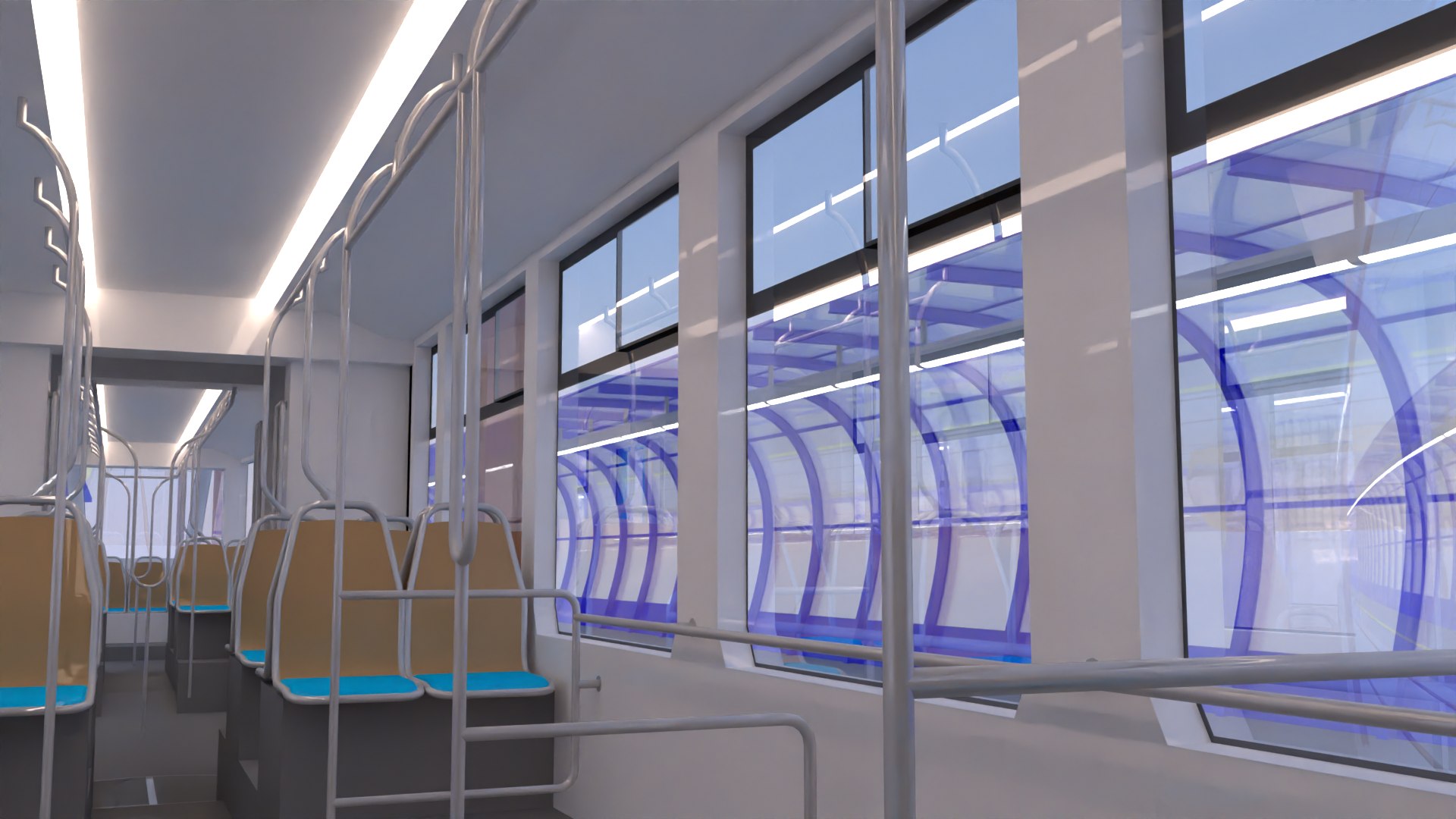 3D Stadler Tram Stop Model - TurboSquid 2143428