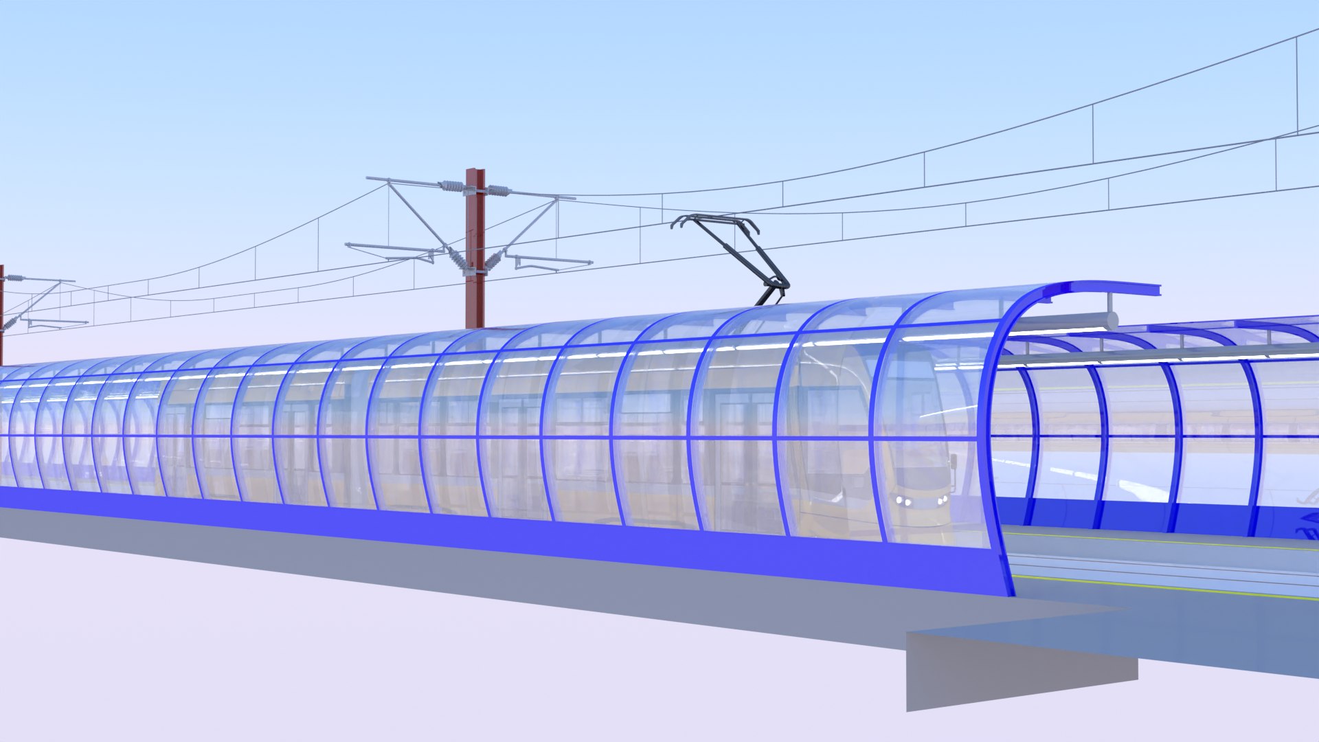 3D Stadler Tram Stop Model - TurboSquid 2143428