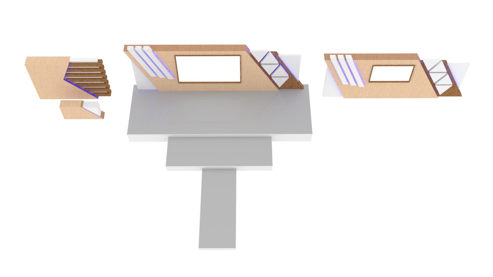 Booth stage backdrop wood 3D - TurboSquid 1770999