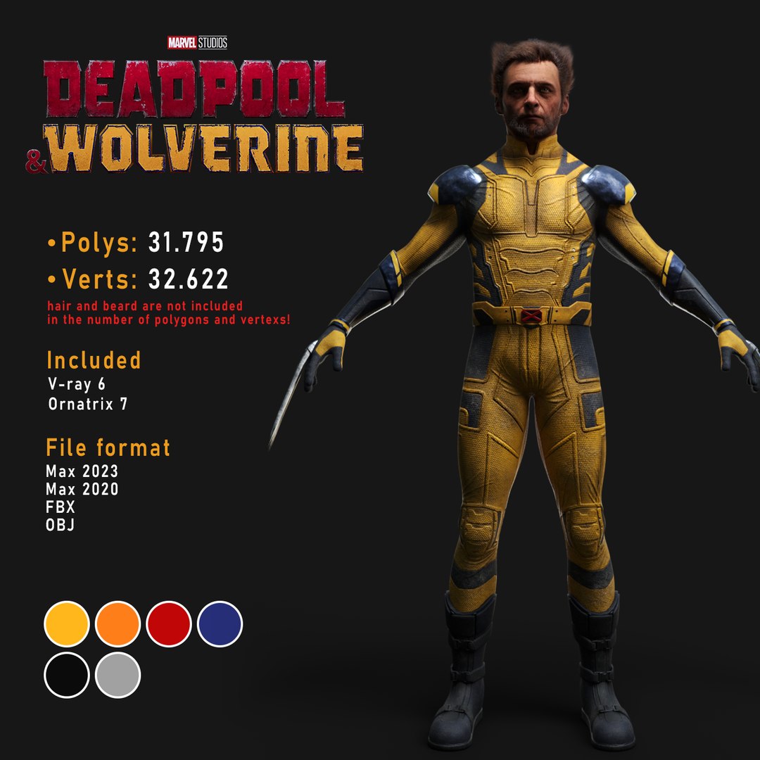 3D Wolverine MCU Version, Xmen - TurboSquid 2226988
