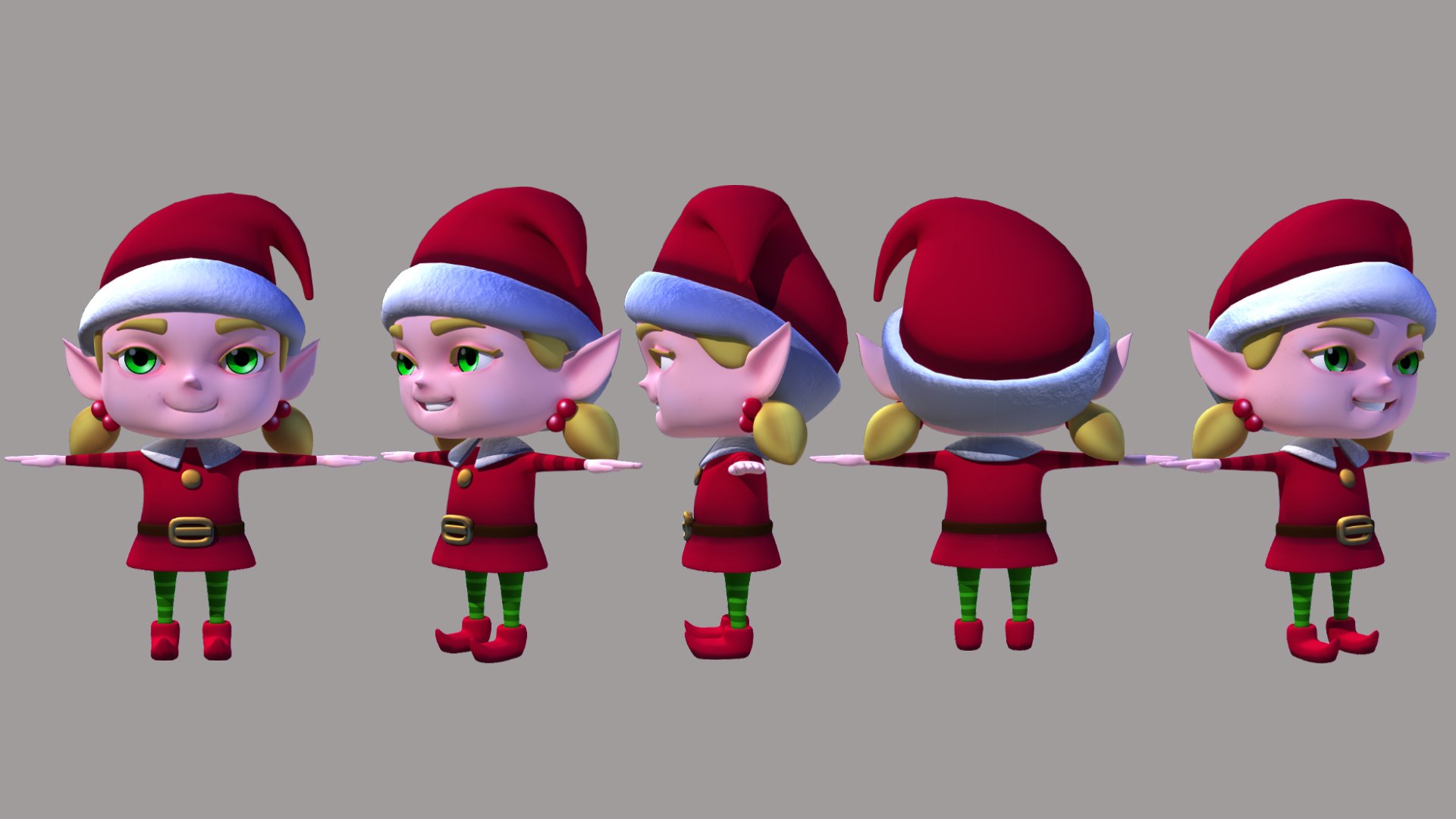 3D Model Elves Happy New Year - TurboSquid 2001787