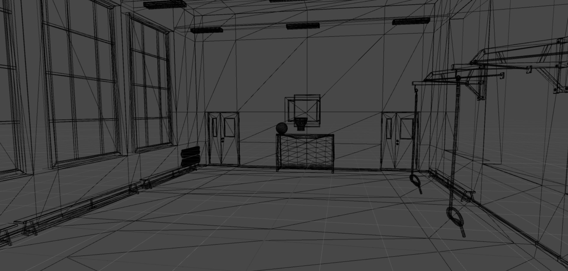 Vr School Gym Interior Room 3D - TurboSquid 1433861