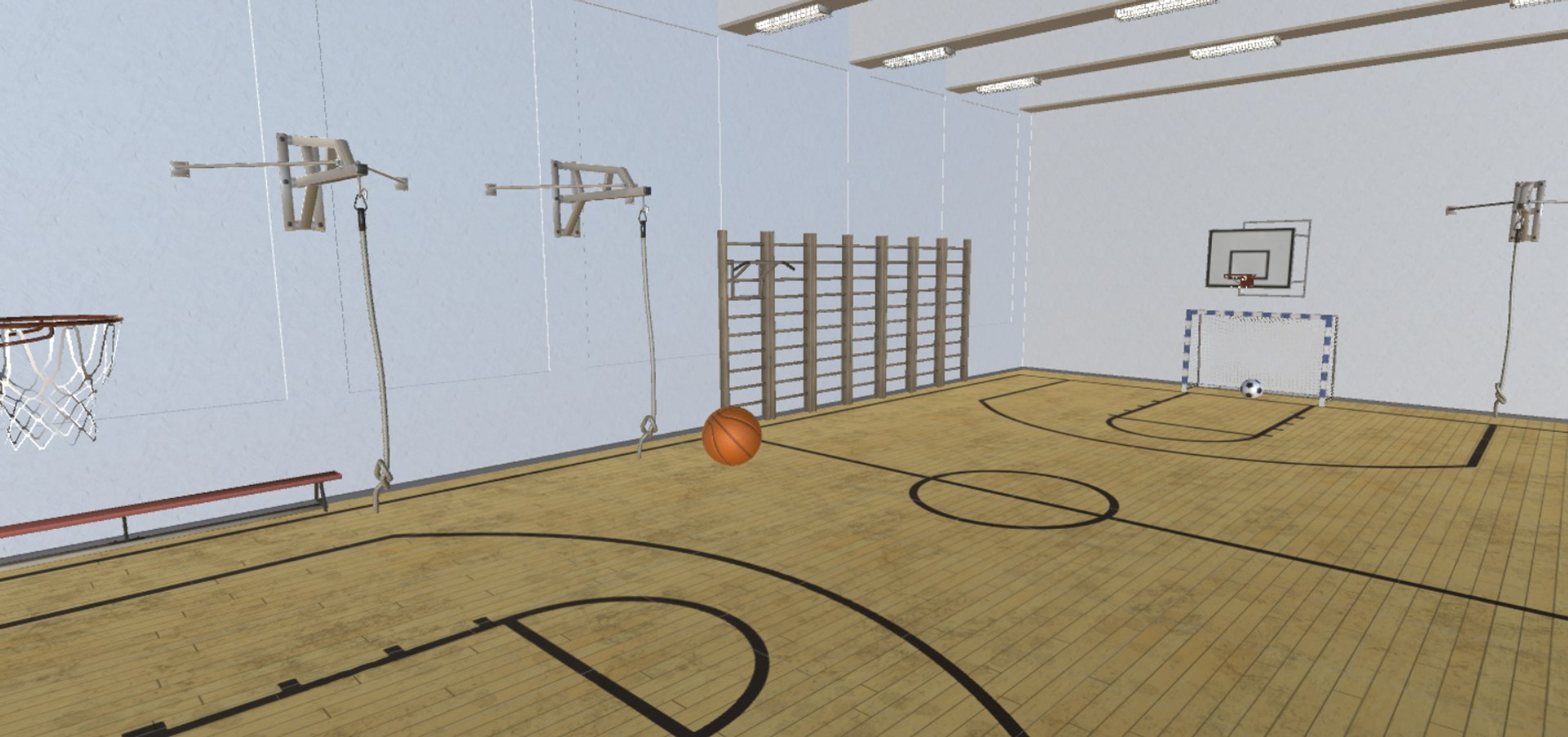 Vr School Gym Interior Room 3D - TurboSquid 1433861