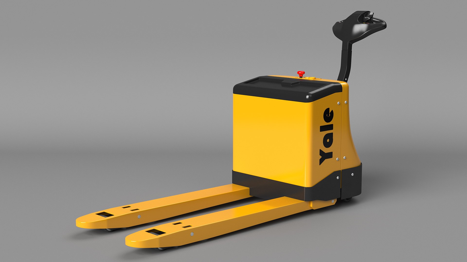3D Yale Fully Powered Pallet Truck with Wooden Crates Rigged for Cinema ...
