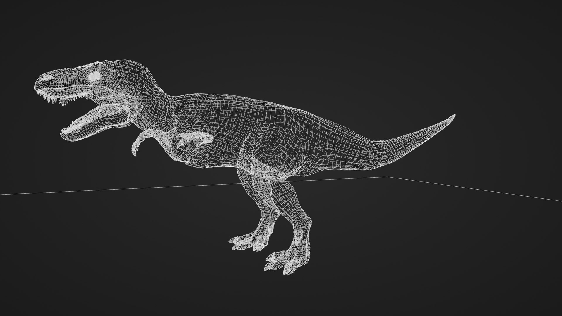 3 Animated Tyrannosaurus - T-rex Dinosaur Unity Asset Ready 3D ...