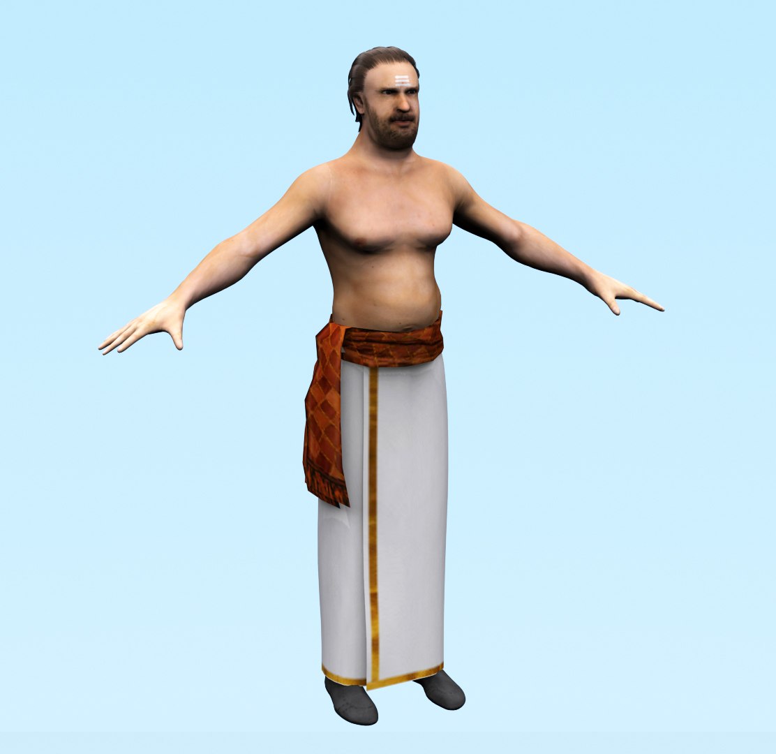 Male-indian-3d-character-realistic-human-cartoonic-humanoid 3d Model
