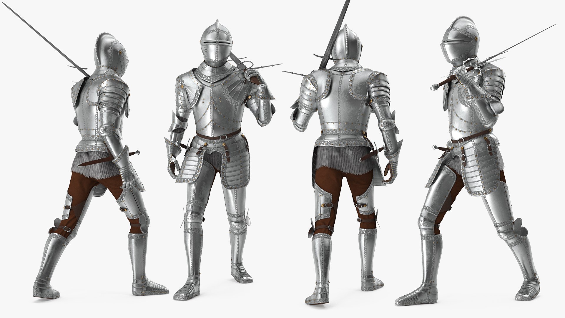 3D Polished Knight Plate Armor - TurboSquid 1528928