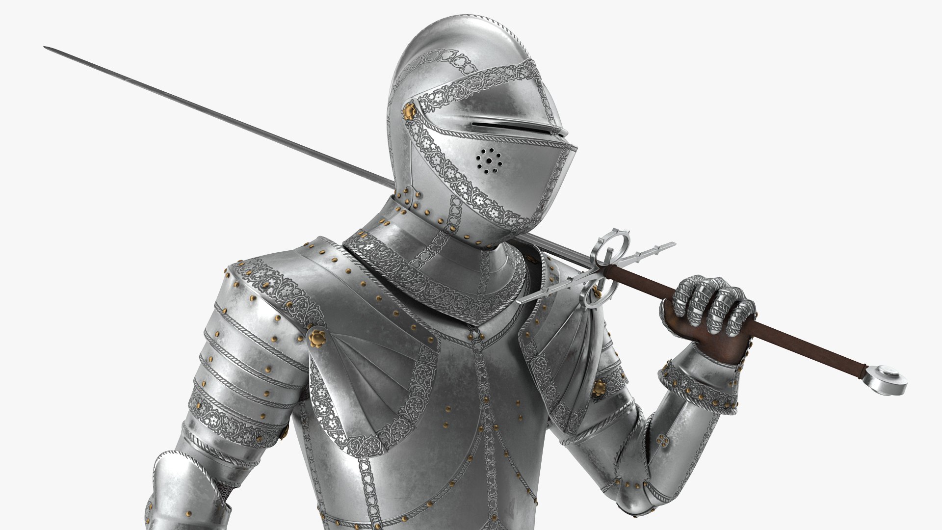 3D polished knight plate armor - TurboSquid 1528928