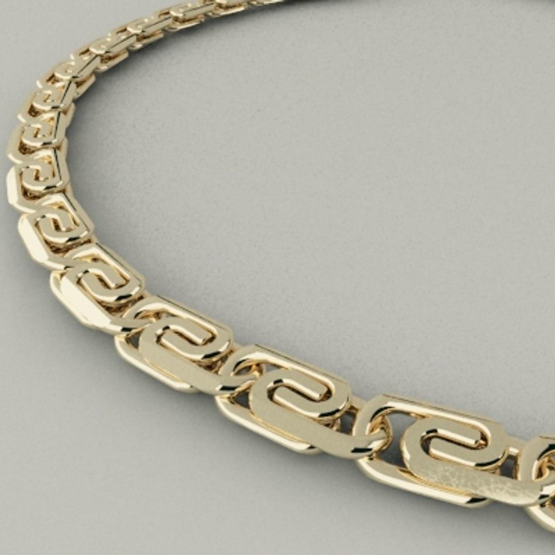 3d Chain Gold Snail Model