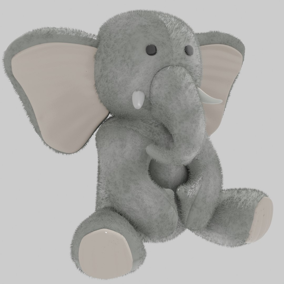 Elephant Plushie 3D Model - TurboSquid 2112187