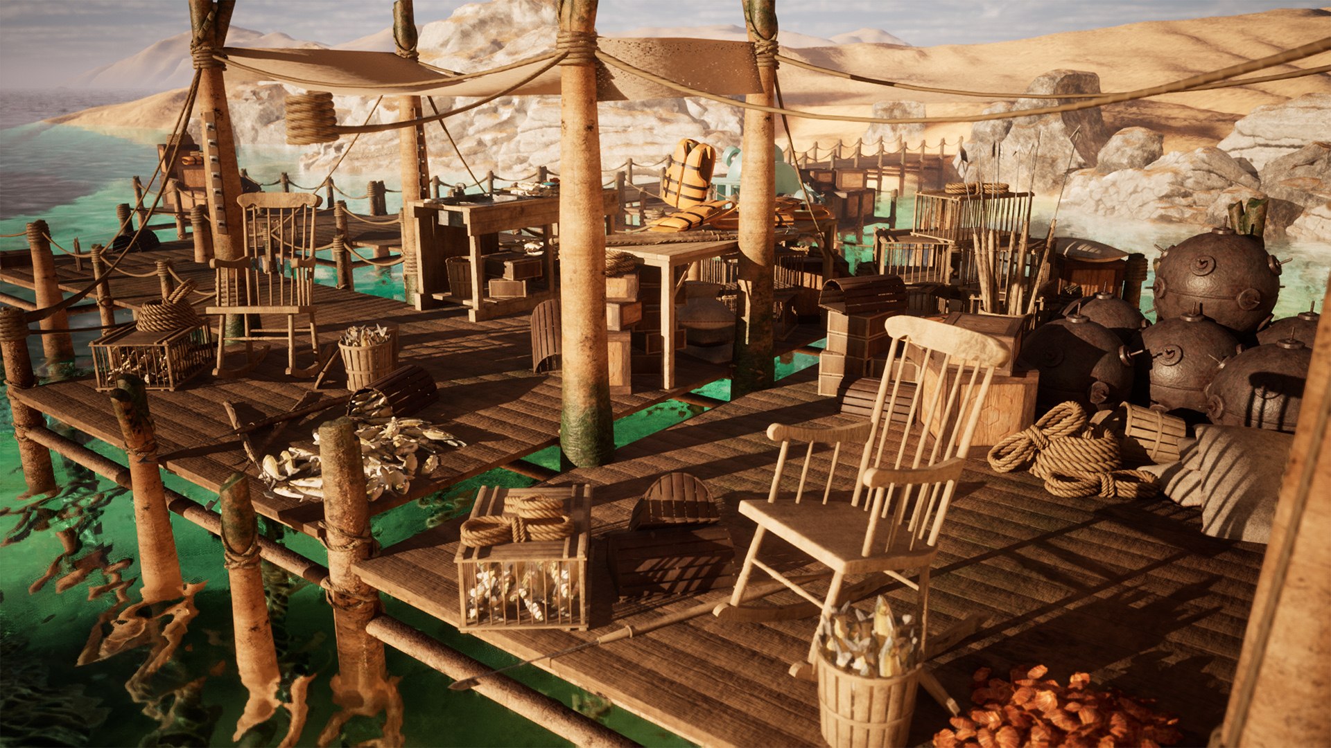 Fishing Dock 35 Assets 3D Model - TurboSquid 2193052