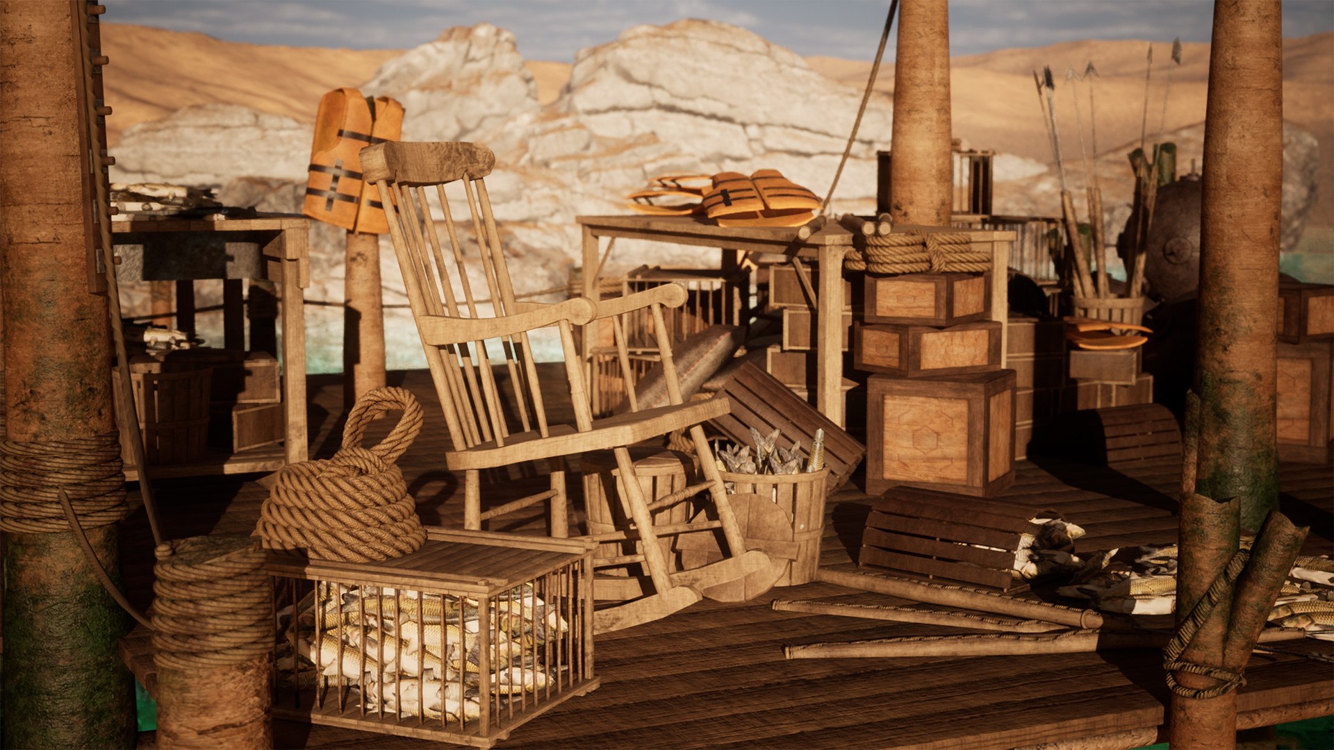 Fishing Dock 35 Assets 3D Model - TurboSquid 2193052