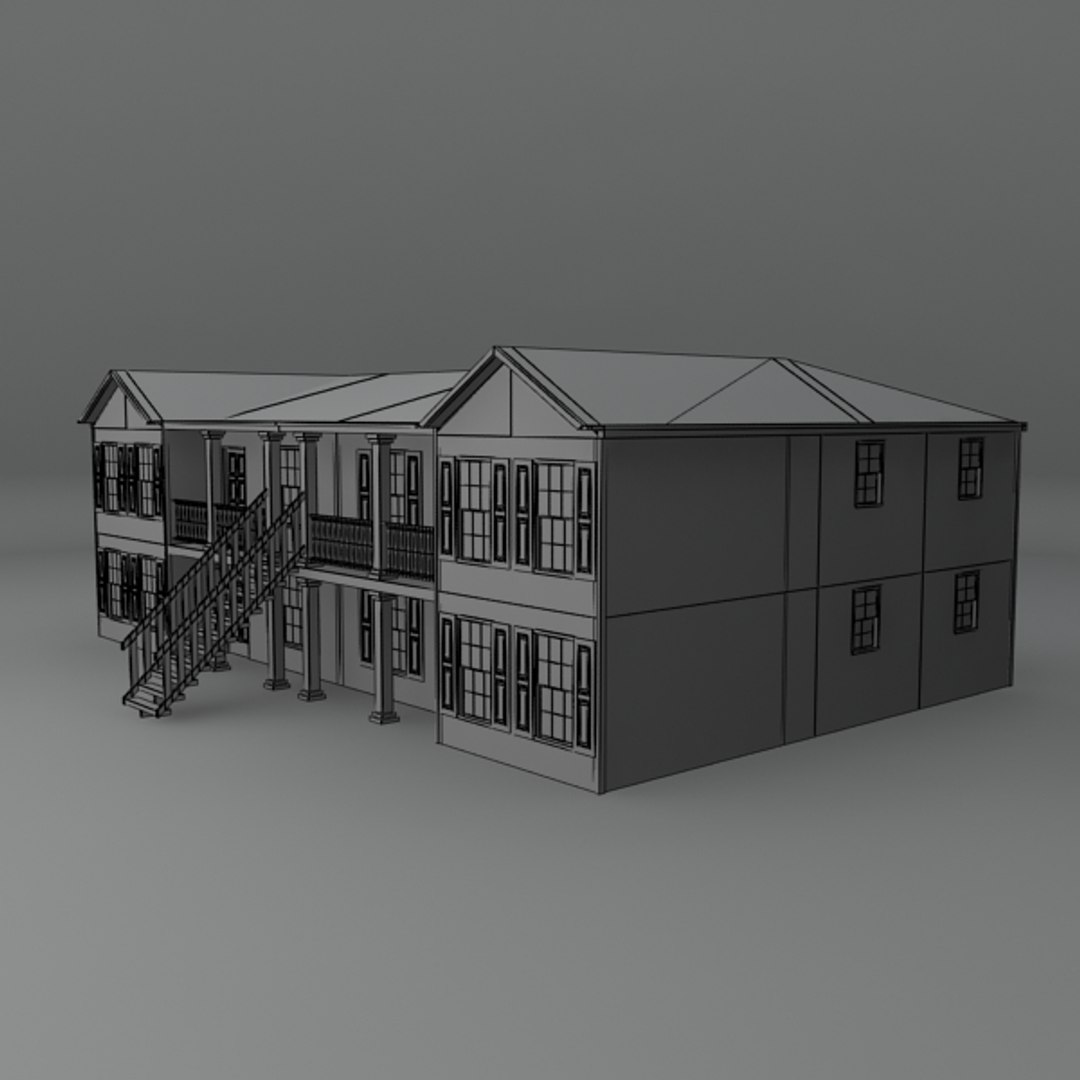 Free Apartment Building House 3d Model