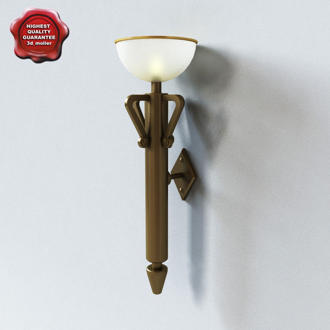 3d model of tourch wall luminaire