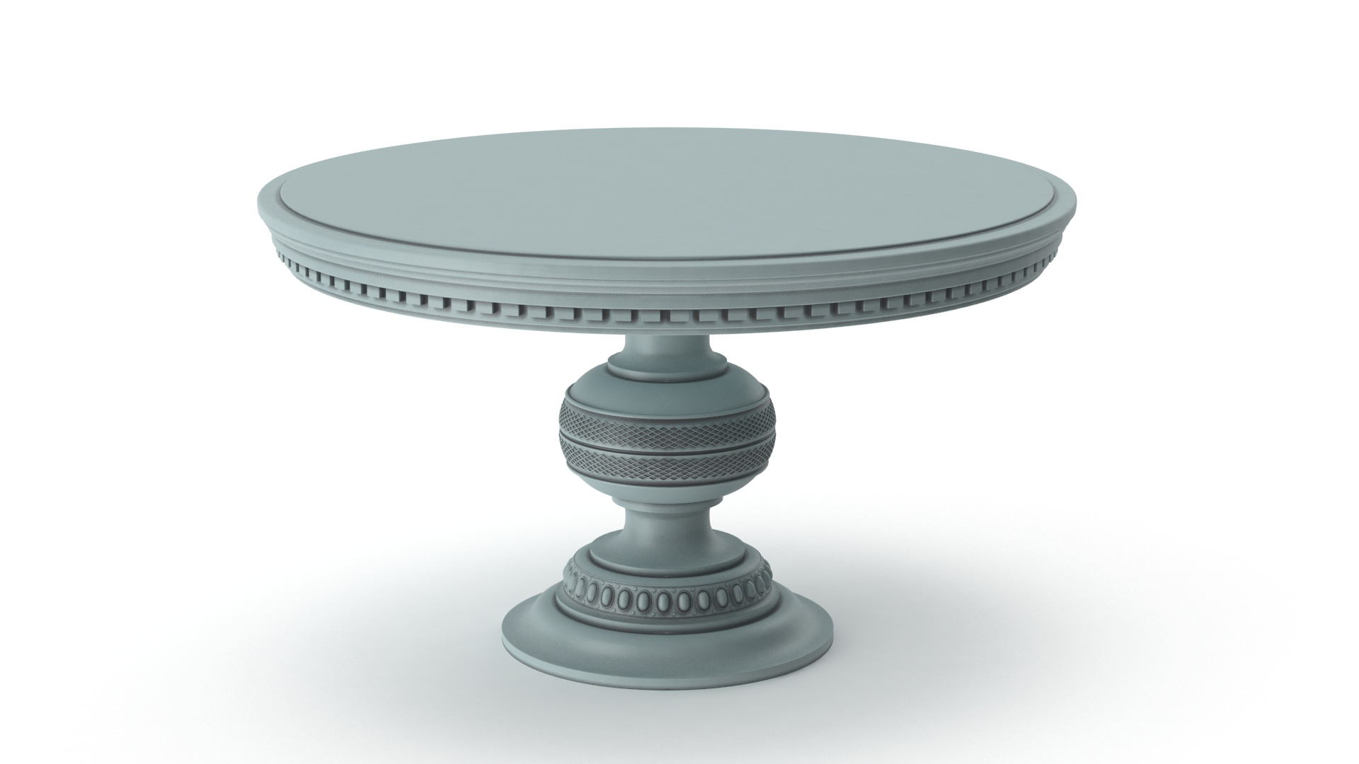 Blue Paint Wood Round Table 3D Model - TurboSquid 1816956