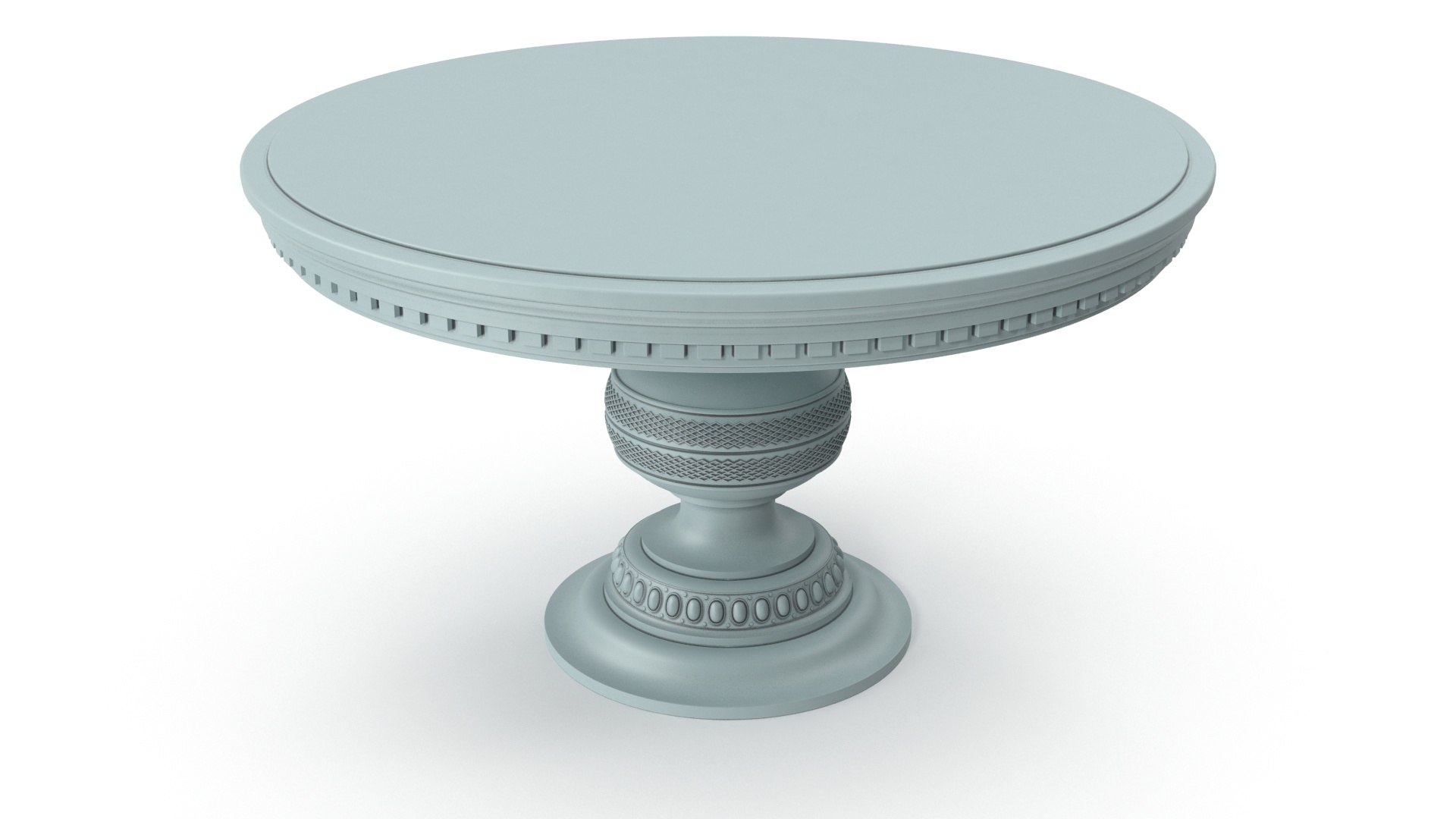 Blue Paint Wood Round Table 3D Model - TurboSquid 1816956