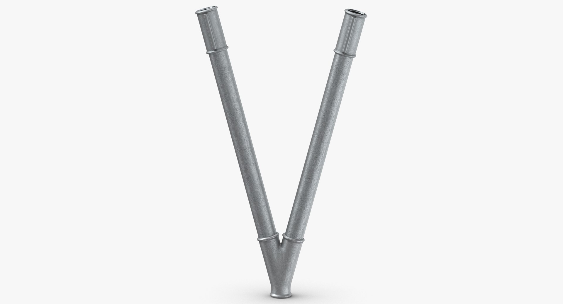 3D Model Galvanized Steel Pipe Letter - TurboSquid 1446019