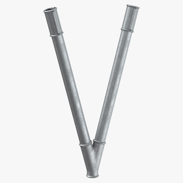 3D model galvanized steel pipe letter - TurboSquid 1446019