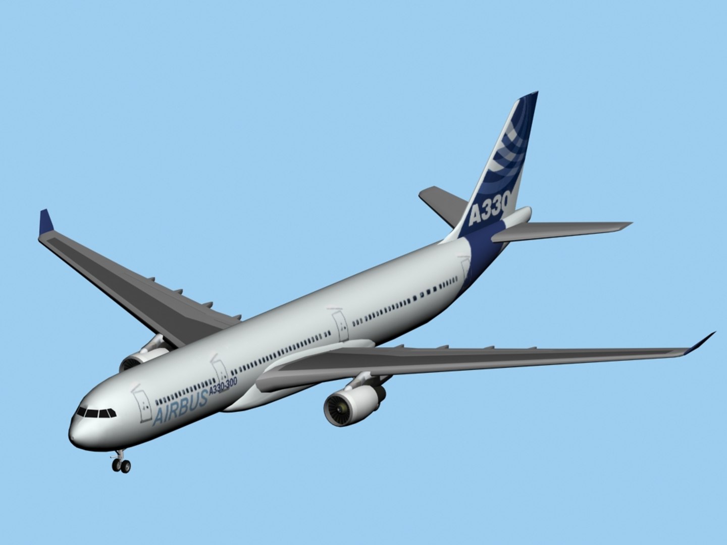 Airbus A330-300 3d Model