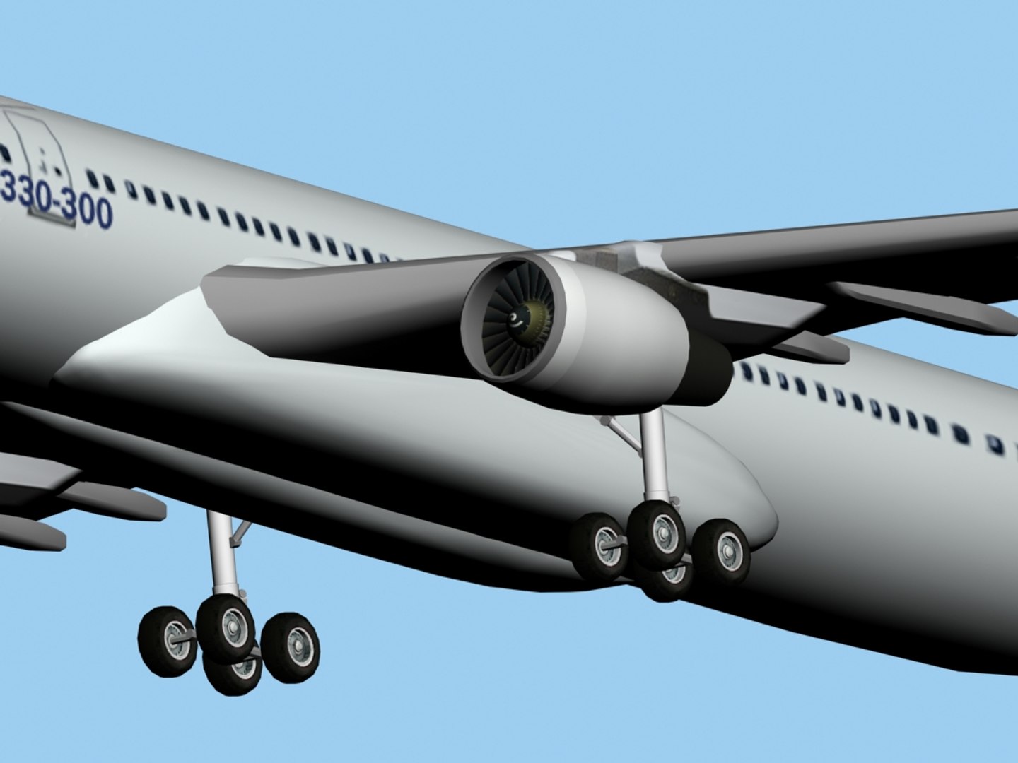 Airbus A330-300 3d Model