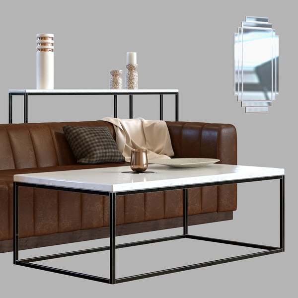 3D channels leather sofa model - TurboSquid 1675170