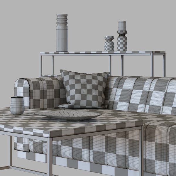 3D channels leather sofa model - TurboSquid 1675170